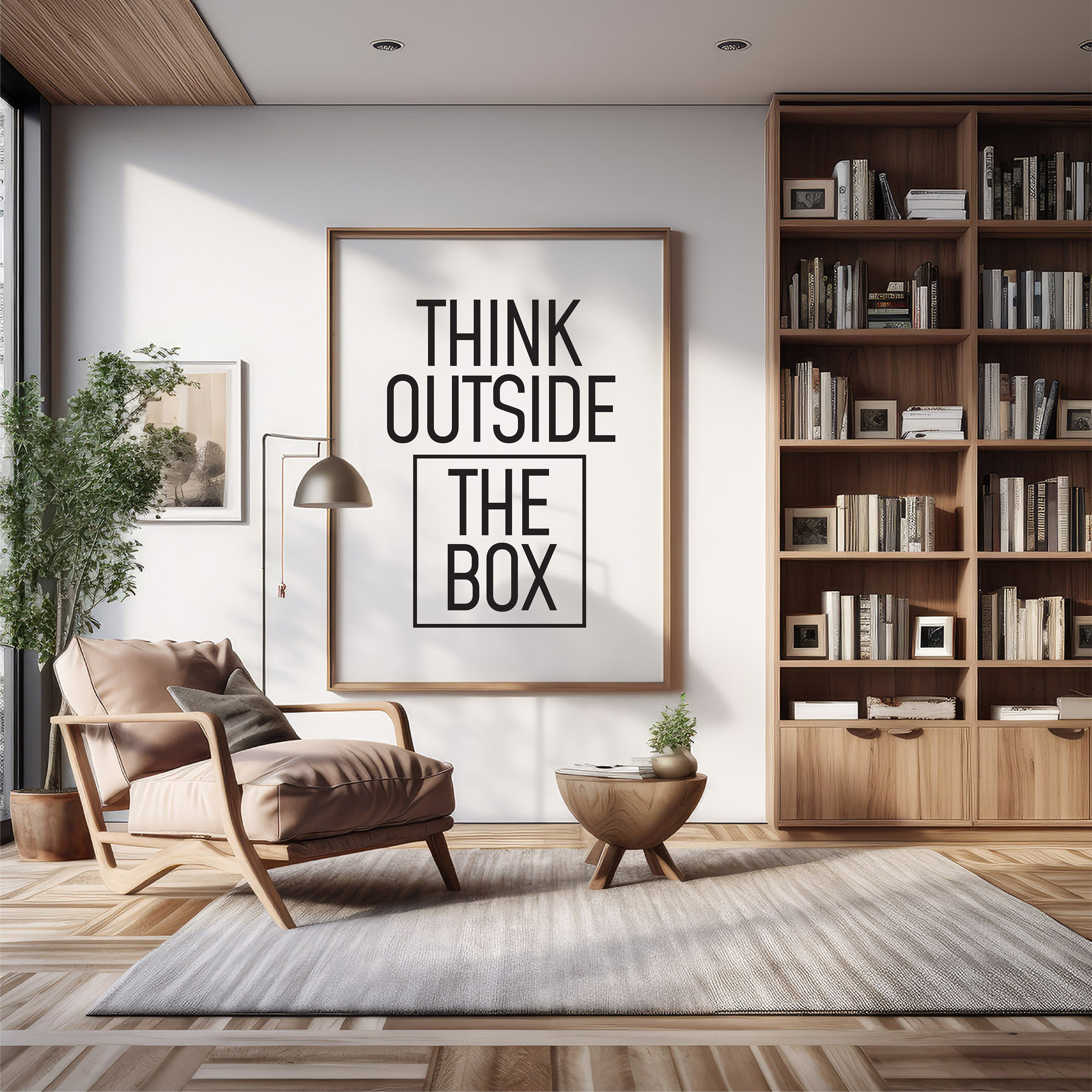 Think Outside the Box Print, Printable Wall Art Print, Digital Download ...