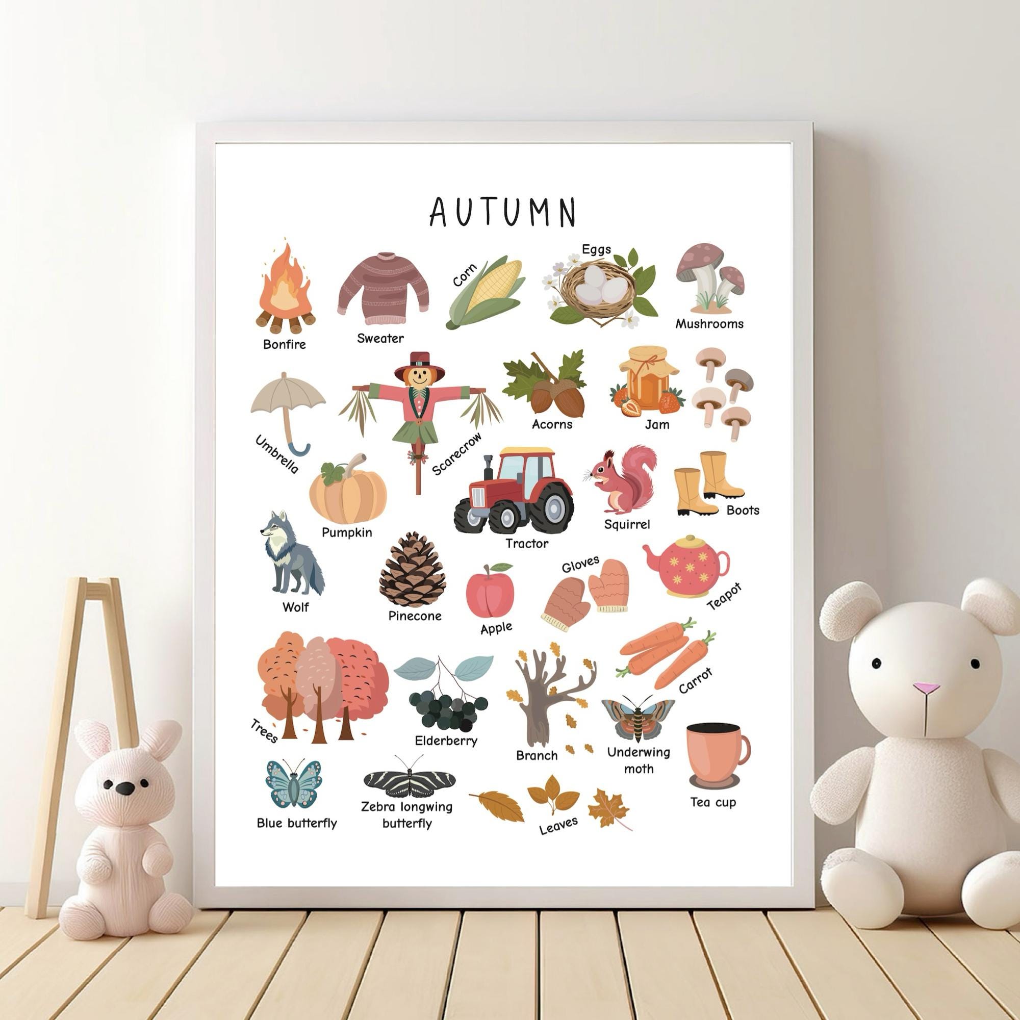 Autumn Poster Fall Downloadable Prints, Autumn Printable Wall Art, Fall ...
