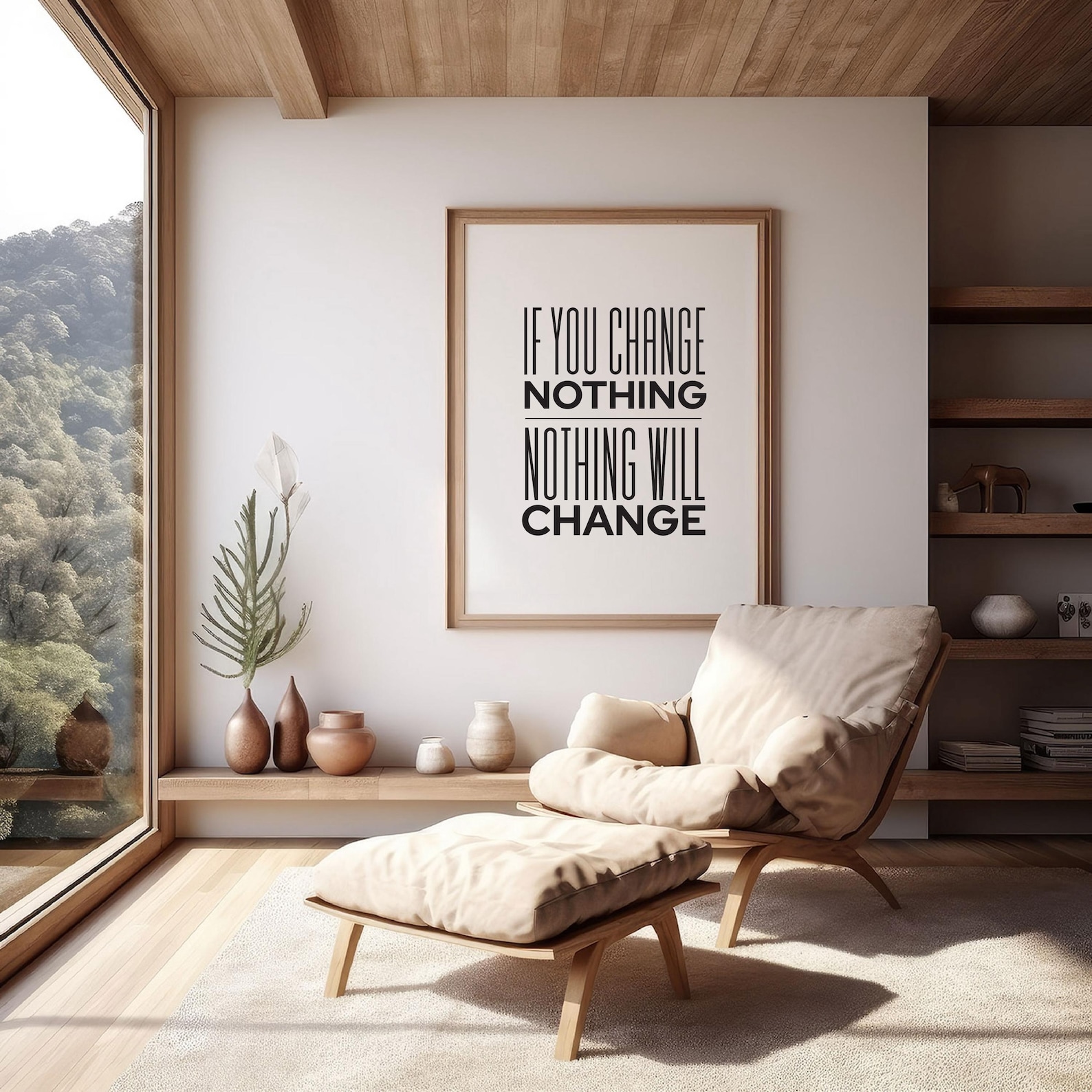 If You Change Nothing, Nothing Will Change Poster to Print Quote ...