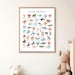Ocean Animals Poster, Montessori Educational Posters, Nursery Wall ...