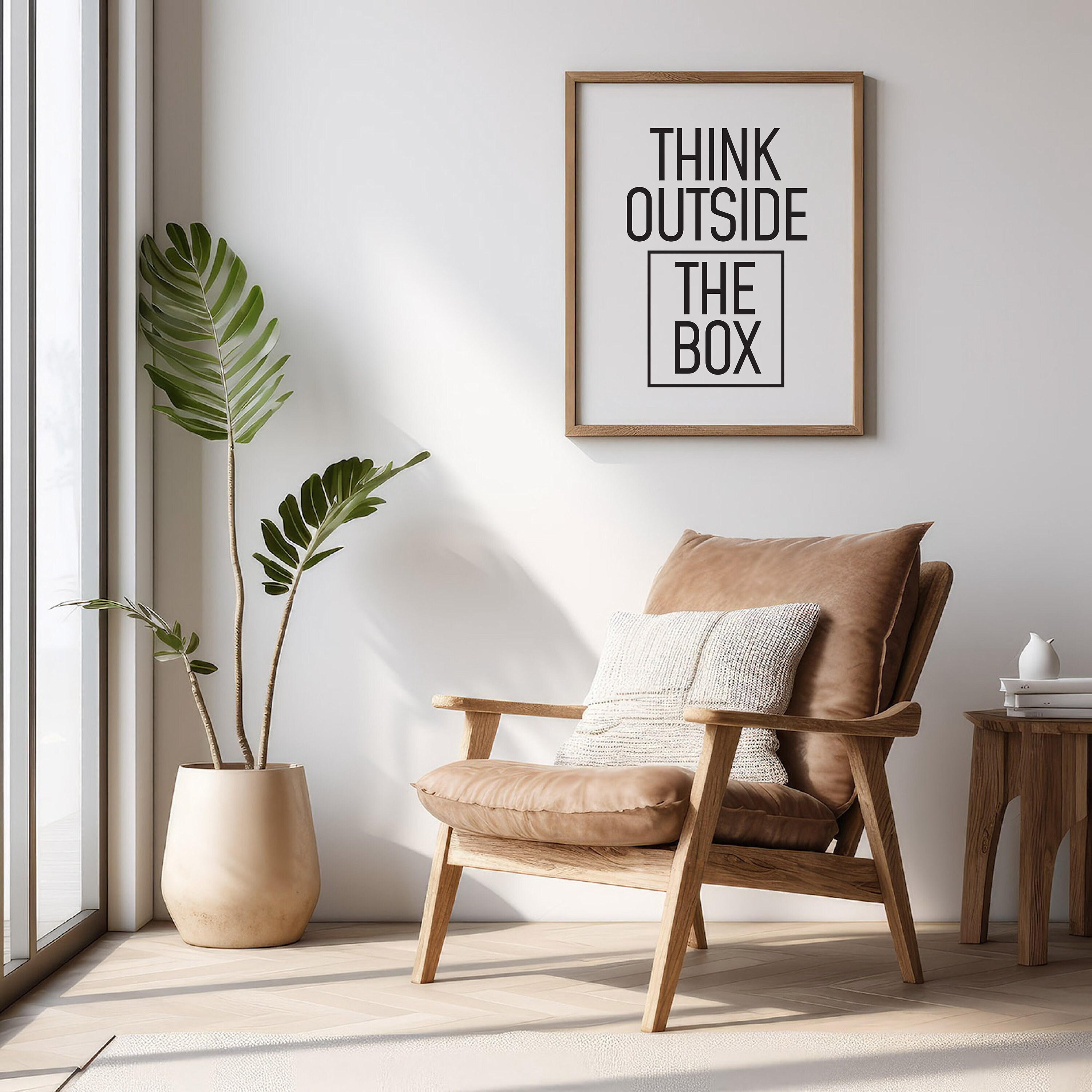 Think Outside the Box Print, Printable Wall Art Print, Digital Download ...