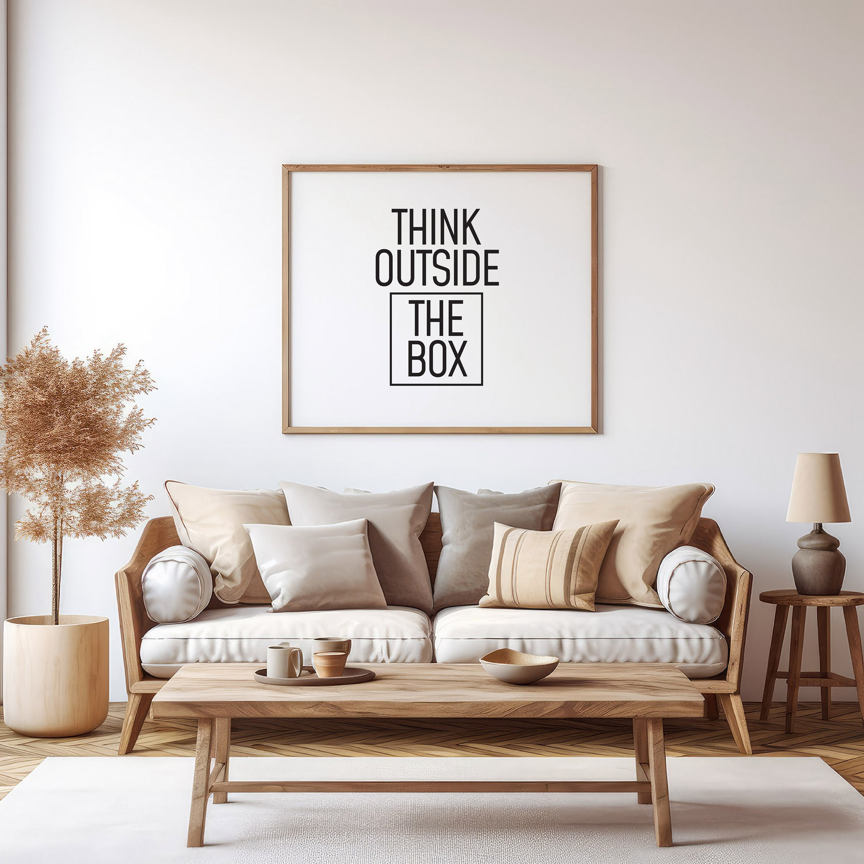 Think Outside the Box Print, Printable Wall Art Print, Digital Download ...
