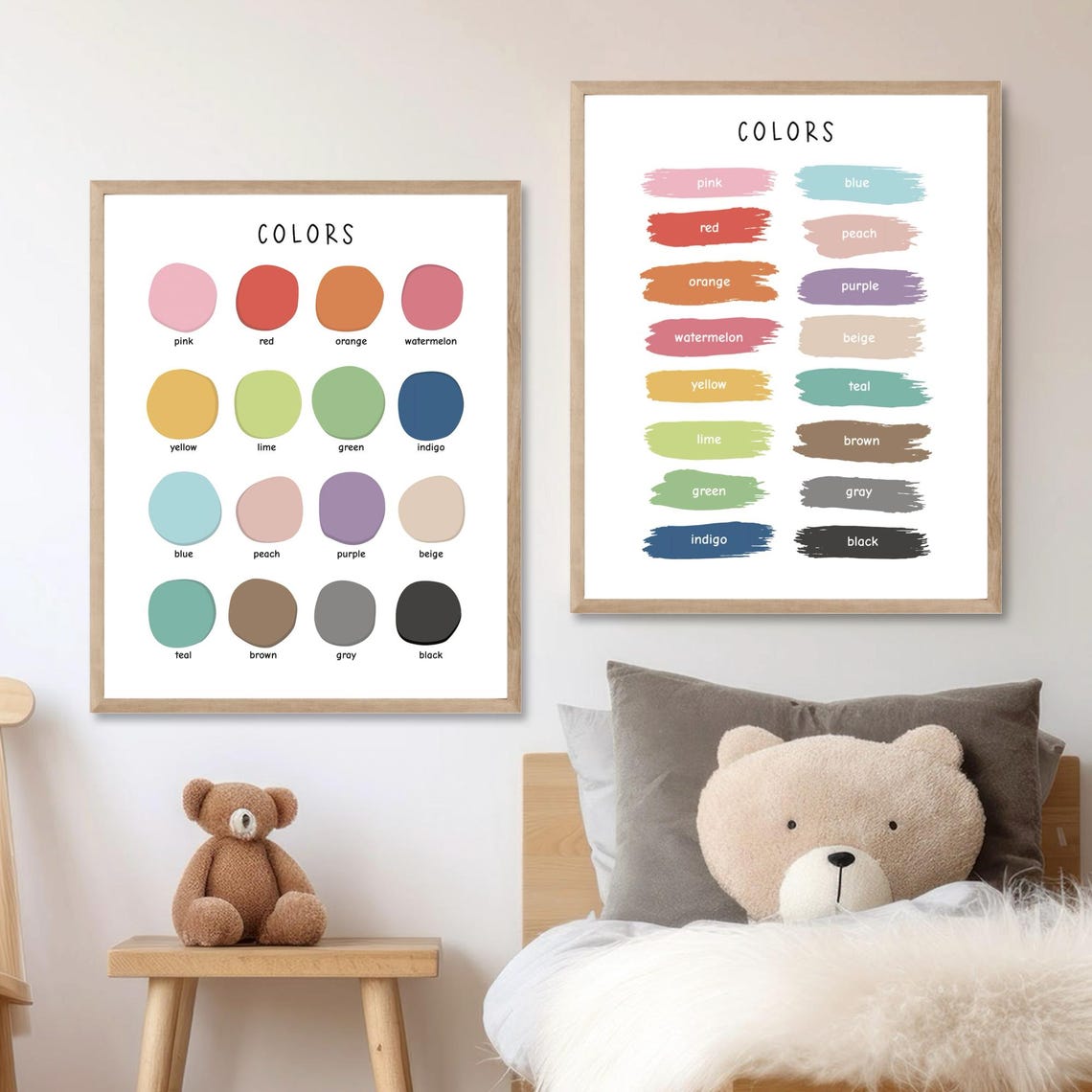 Colors Educational Poster, Colors Printable, Kindergarten Poster ...