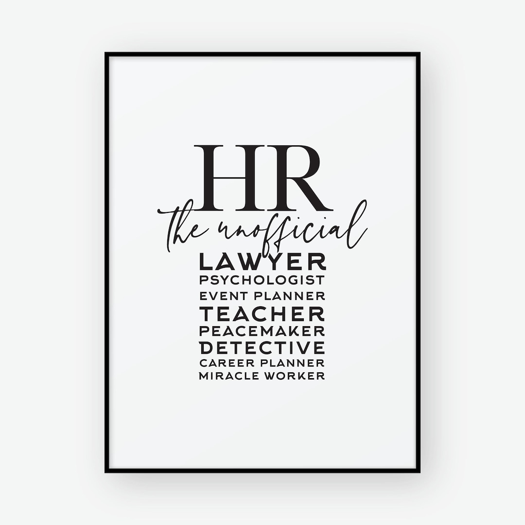Human Resources Definition Print, Human Resources Posters, Human ...