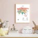 Asia Map Poster, Digital Asia Map Full Color With States Printable ...