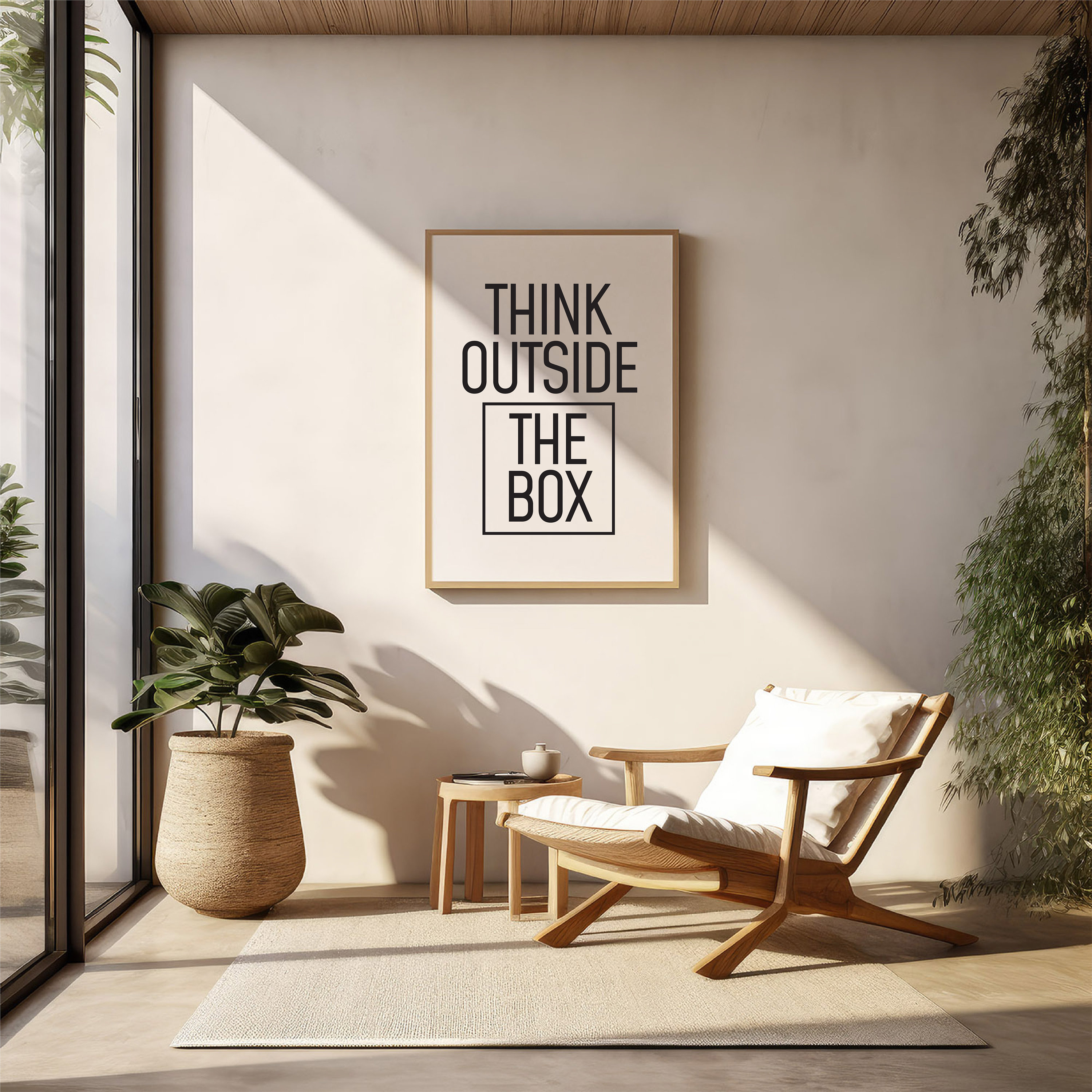 Think Outside the Box Print, Printable Wall Art Print, Digital Download ...