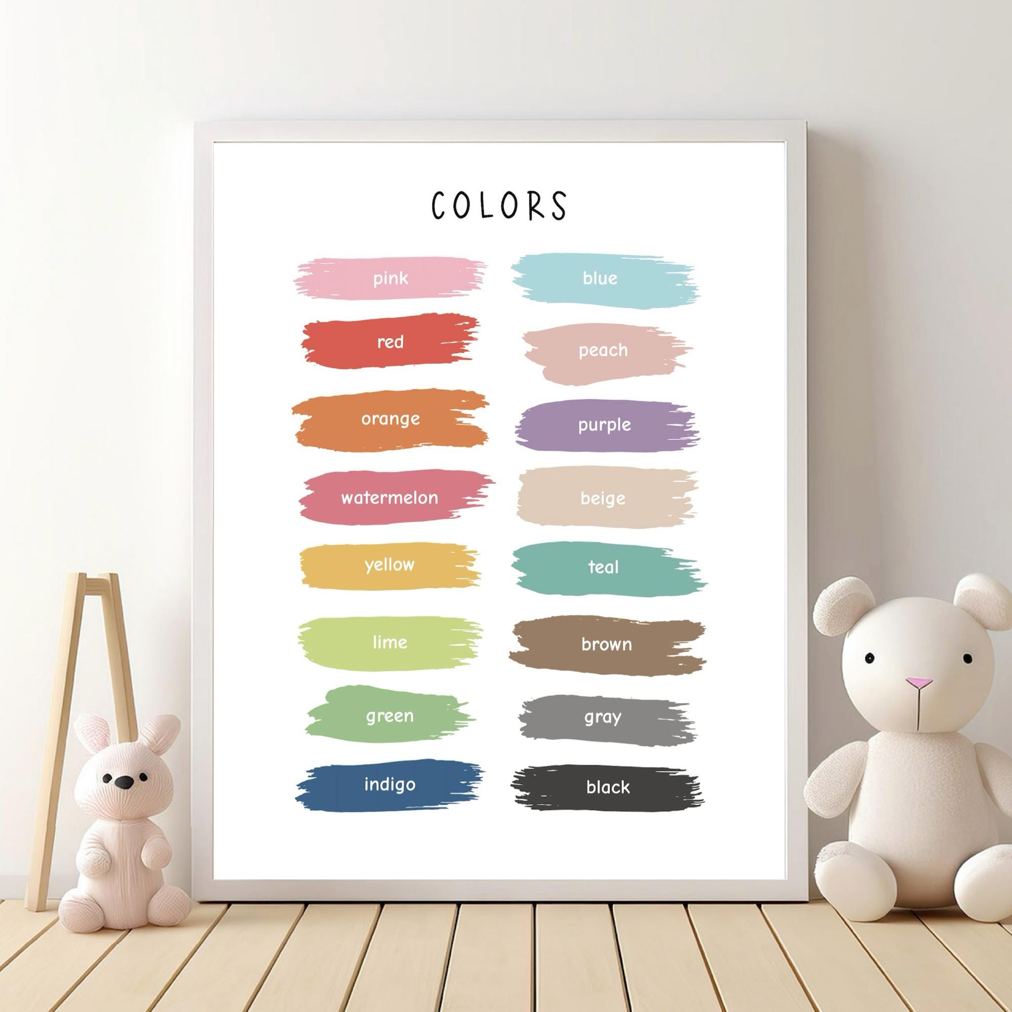 Color Wheel Posters Set of 4, Educational Montessori Print (digital ...