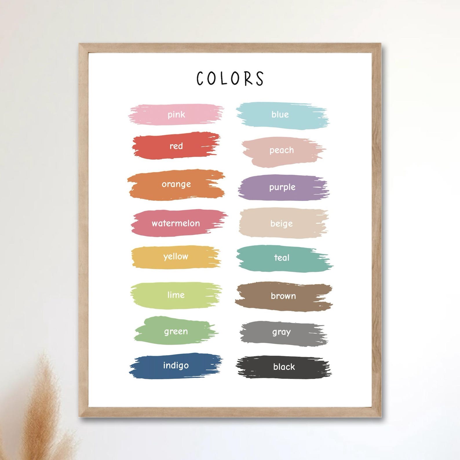 Color Wheel Posters Set of 4, Educational Montessori Print (digital ...