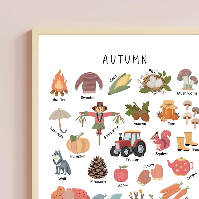 Autumn Poster Fall Downloadable Prints, Autumn Printable Wall Art, Fall ...