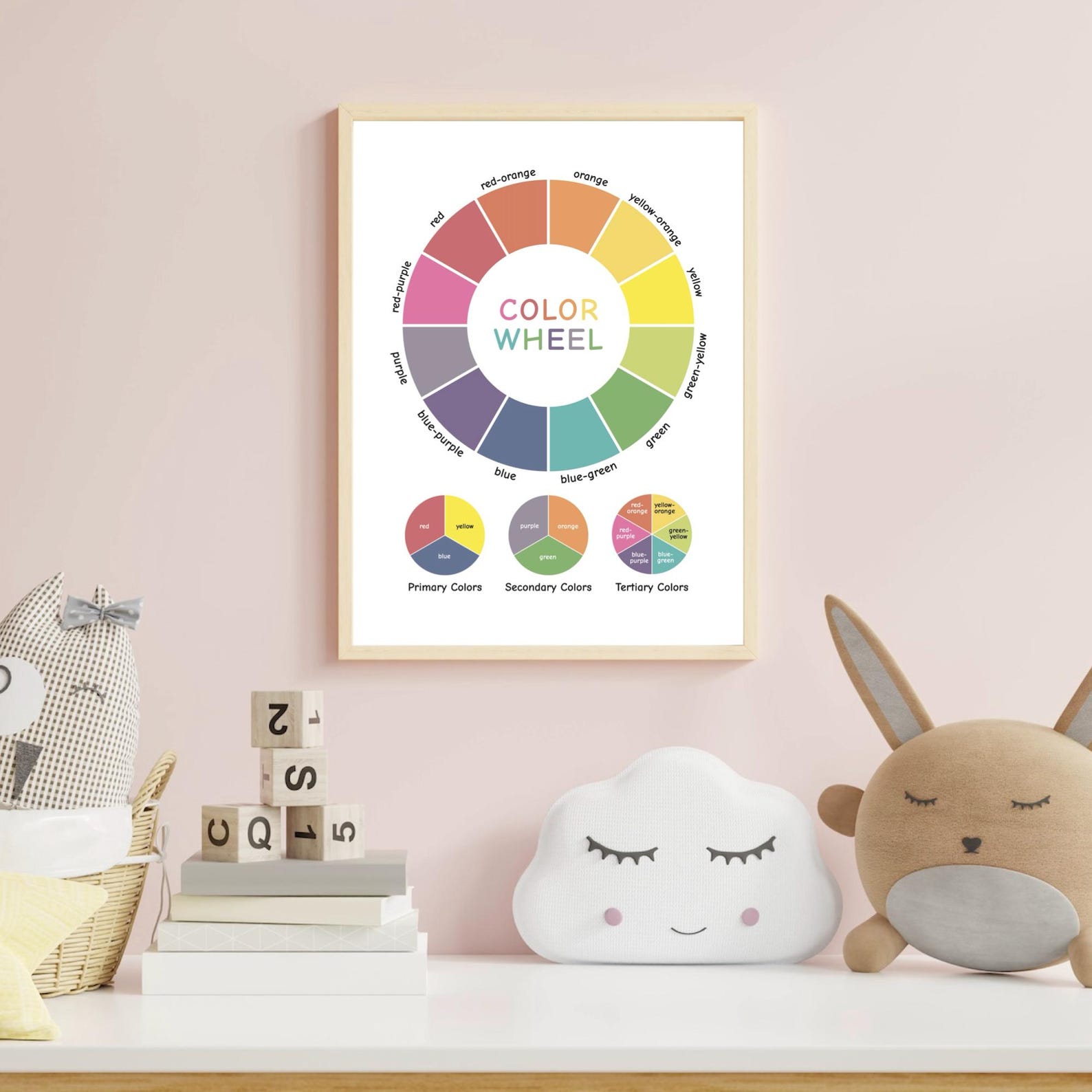 Color Wheel Posters Set of 4, Educational Montessori Print (digital ...