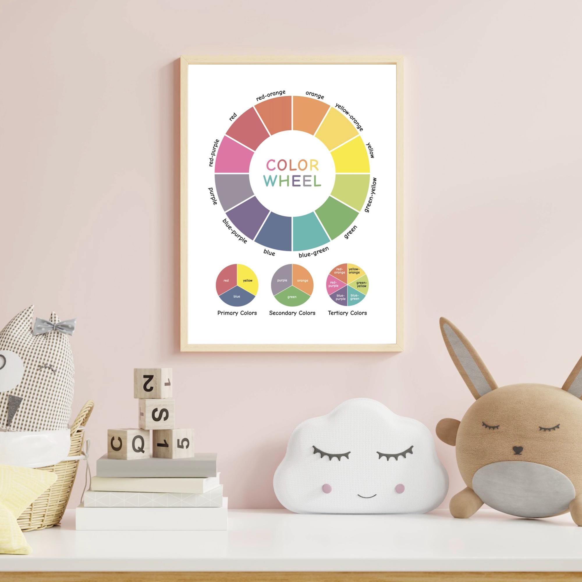 Color Wheel Posters Set of 4, Educational Montessori Print (digital ...