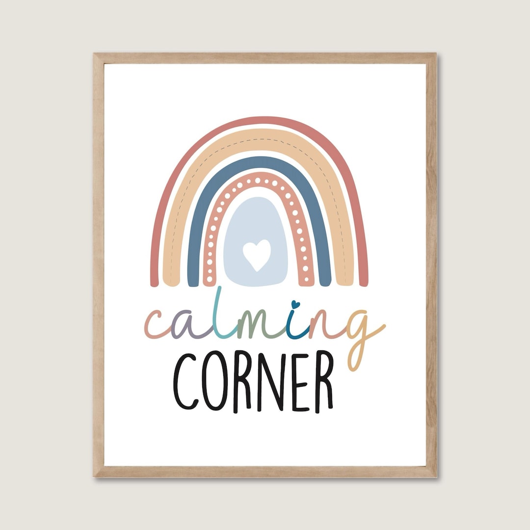 Calming Corner Sign, Calm Down Zone, Educational Posters, Boho ...