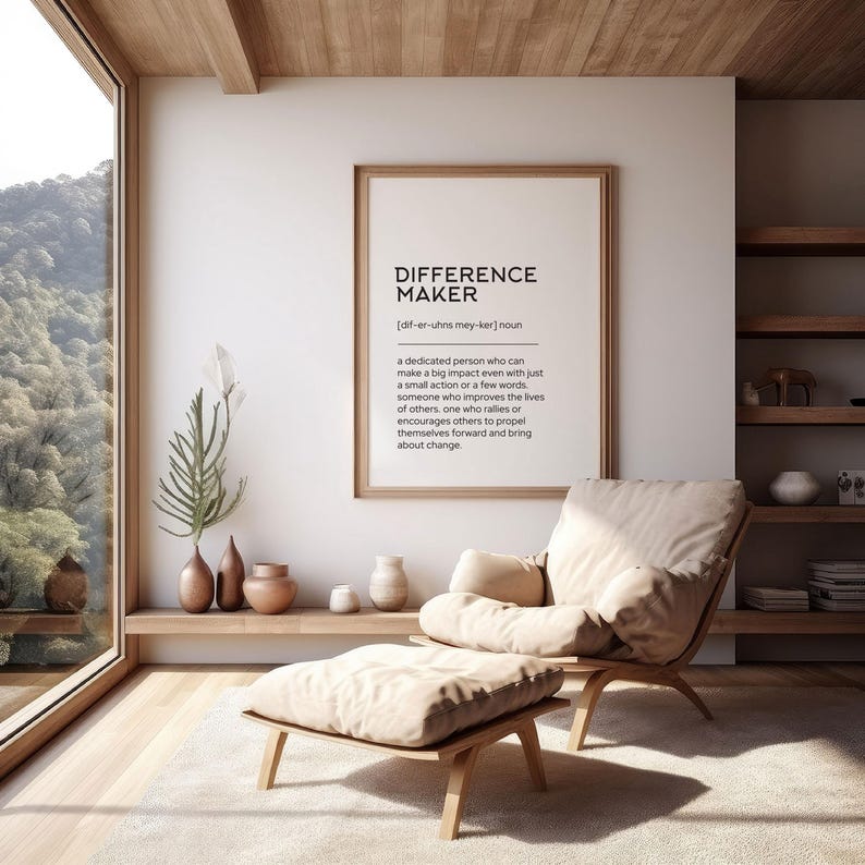 Difference Maker Definition Print, | Inspirational Digital Wall Art ...