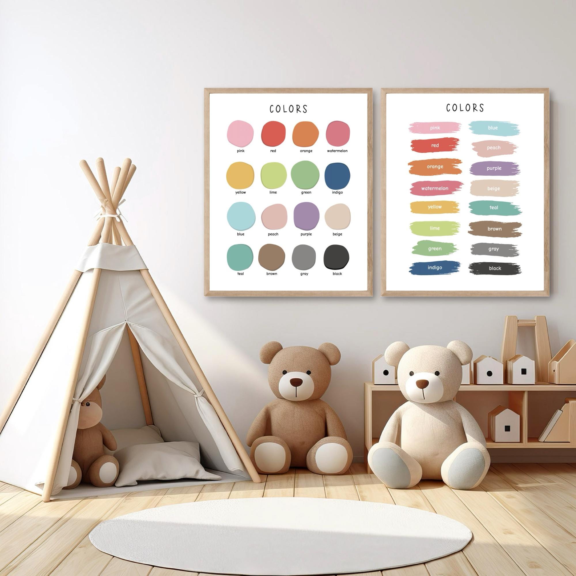 Colors Educational Poster, Colors Printable, Kindergarten Poster ...
