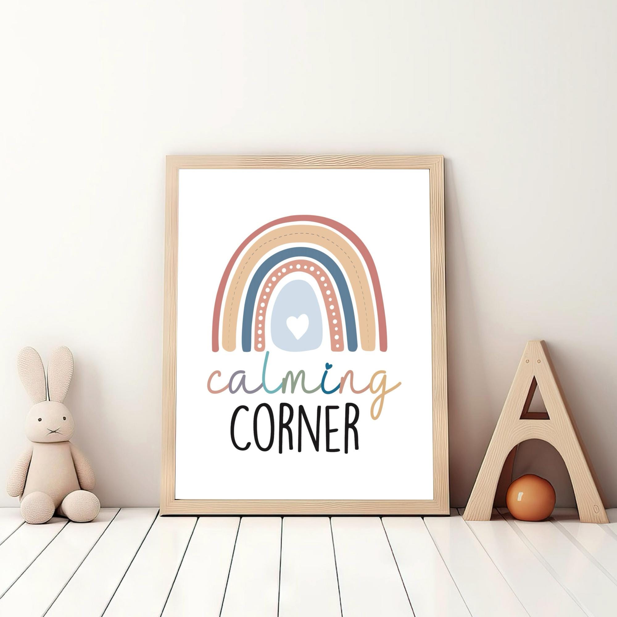 Calming Corner Sign, Calm Down Zone, Educational Posters, Boho ...