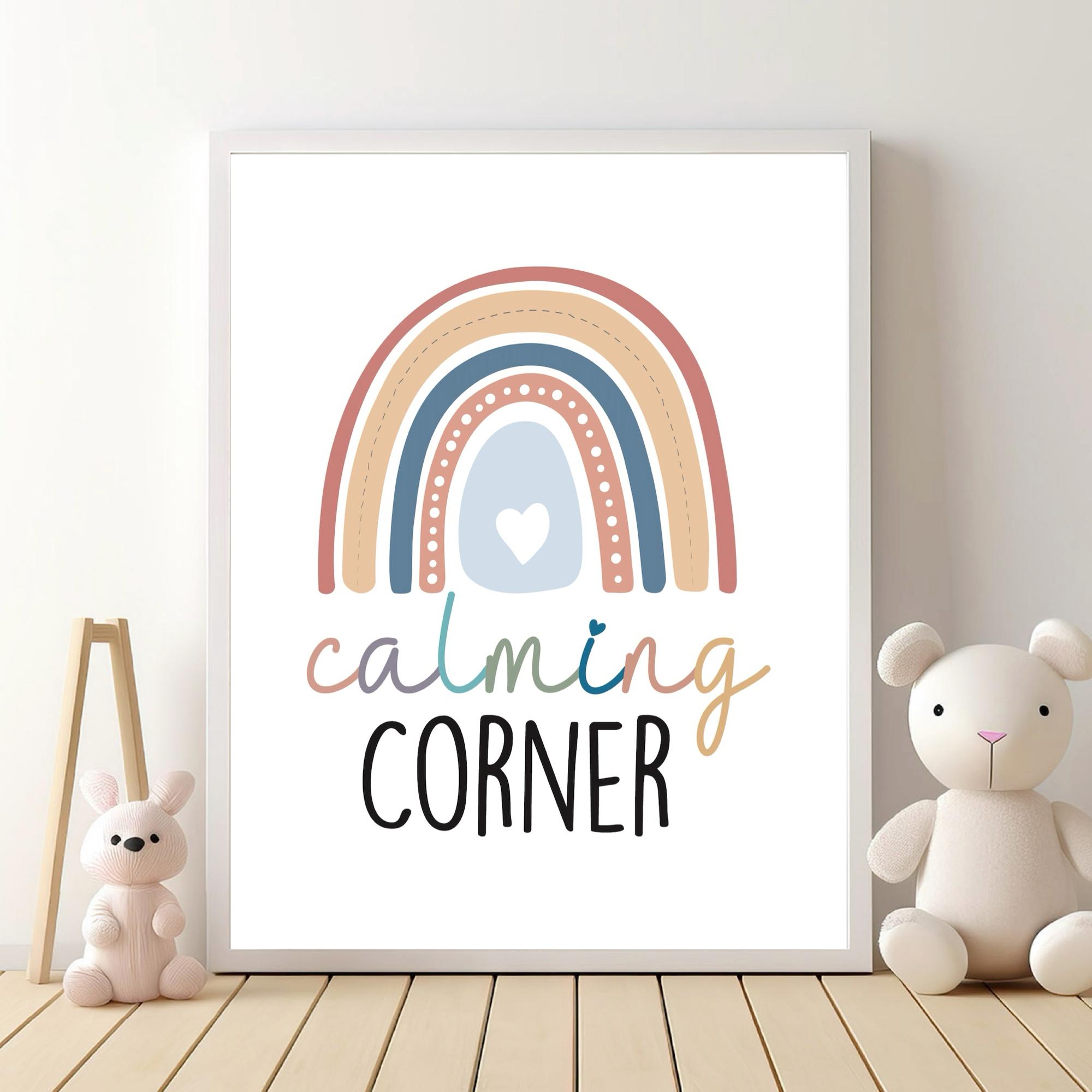 Calming Corner Sign, Calm Down Zone, Educational Posters, Boho ...