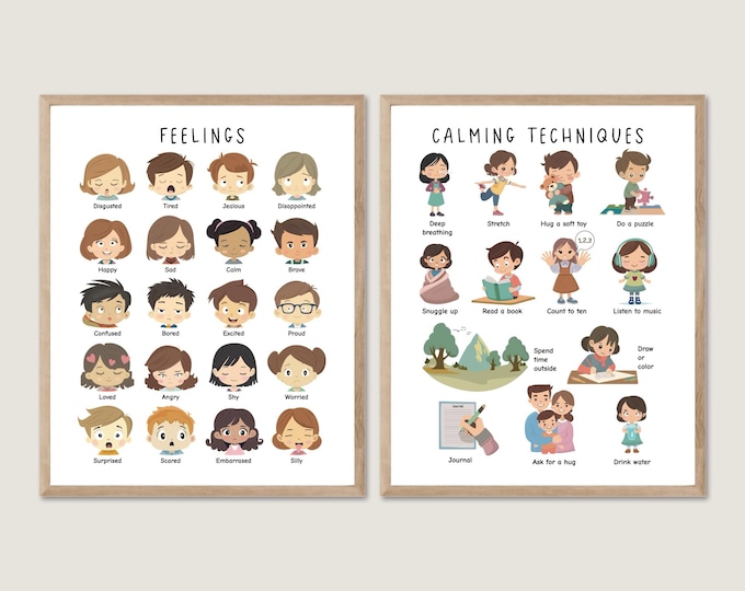 Calming Corner Emotions Chart, Kids Feelings Chart, Mood Chart ...