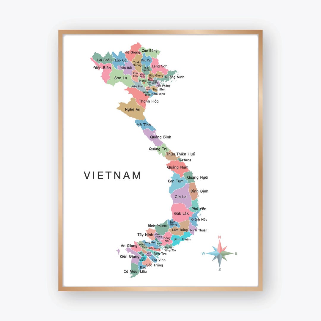 Vietnam Map With Provinces and Cities, Detailed Vietnam Geography ...