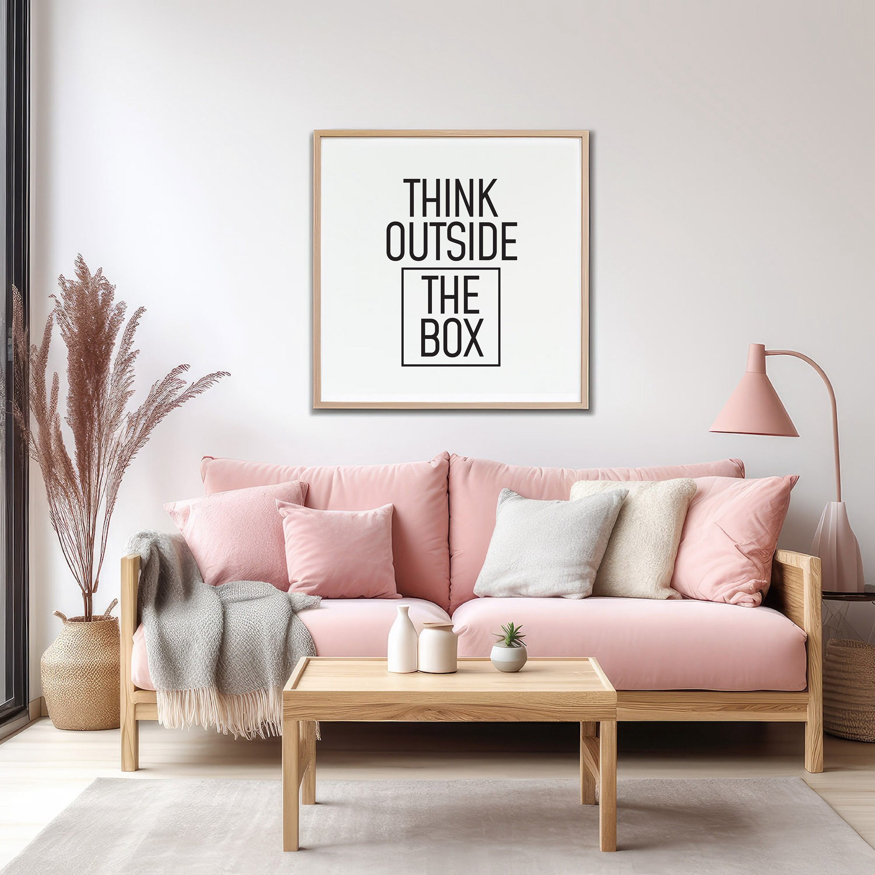 Think Outside the Box Print, Printable Wall Art Print, Digital Download ...