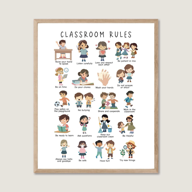 Classroom Rules Poster, Pastel Classroom Decor (digital Download) - Etsy
