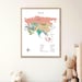 Asia Map Poster, Digital Asia Map Full Color With States Printable ...