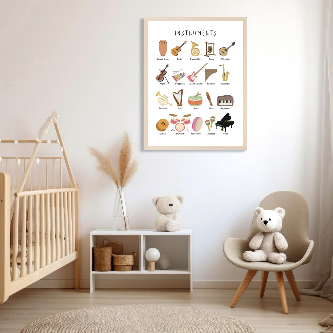 Musical Instruments Poster, Homeschool Prints, Rainbow Musical Print ...