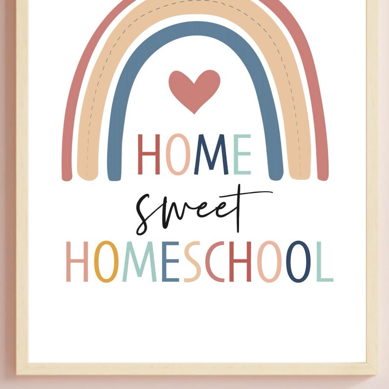 Home Sweet Homeschool Print, Inspirational Quote,positive Family Study ...
