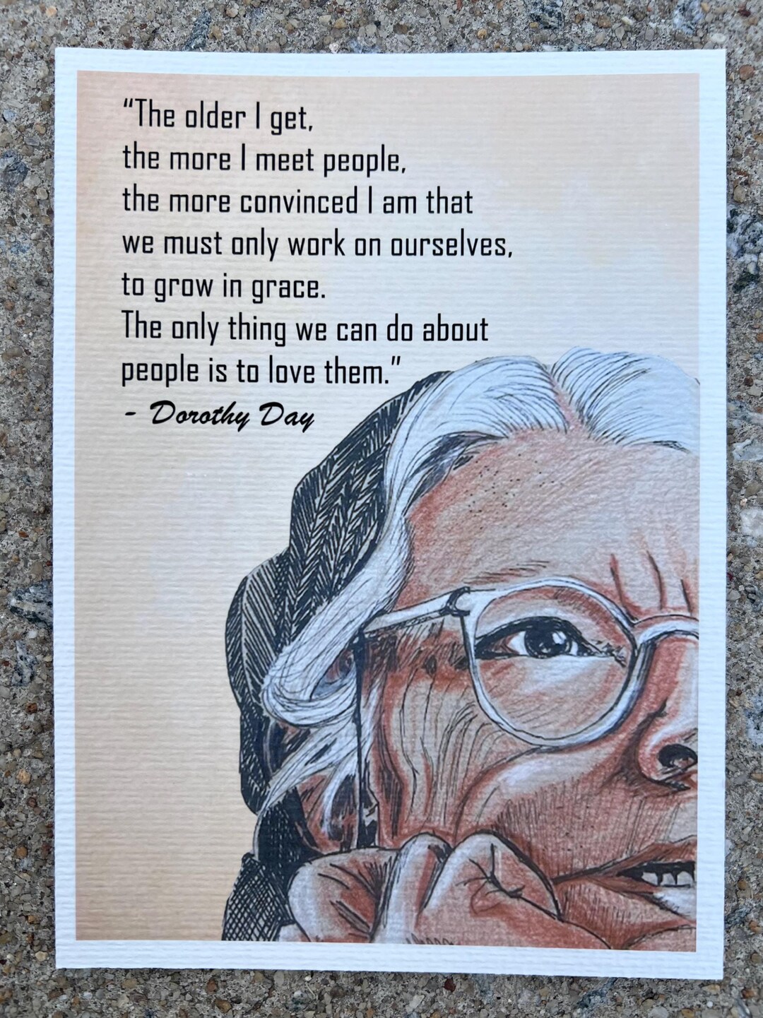Dorothy Day Print/ Dorothy Day/ Catholic Art/ Catholic Gift/ Baptism ...