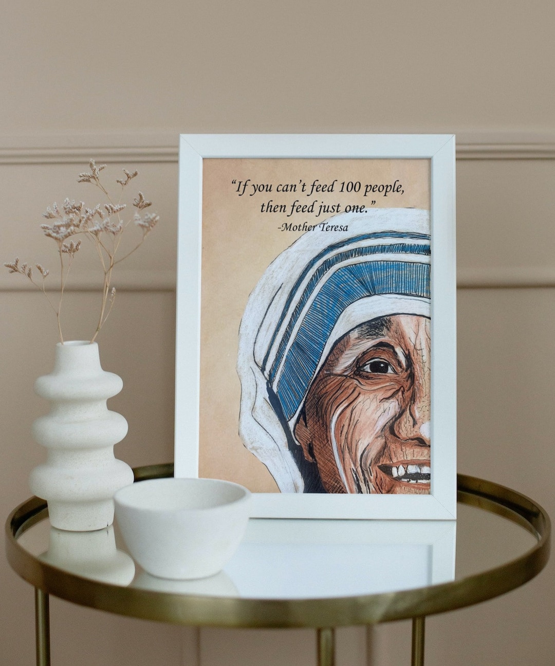 Mother Teresa Print/ Mother Teresa of Calcutta/ Catholic Art/ Catholic ...