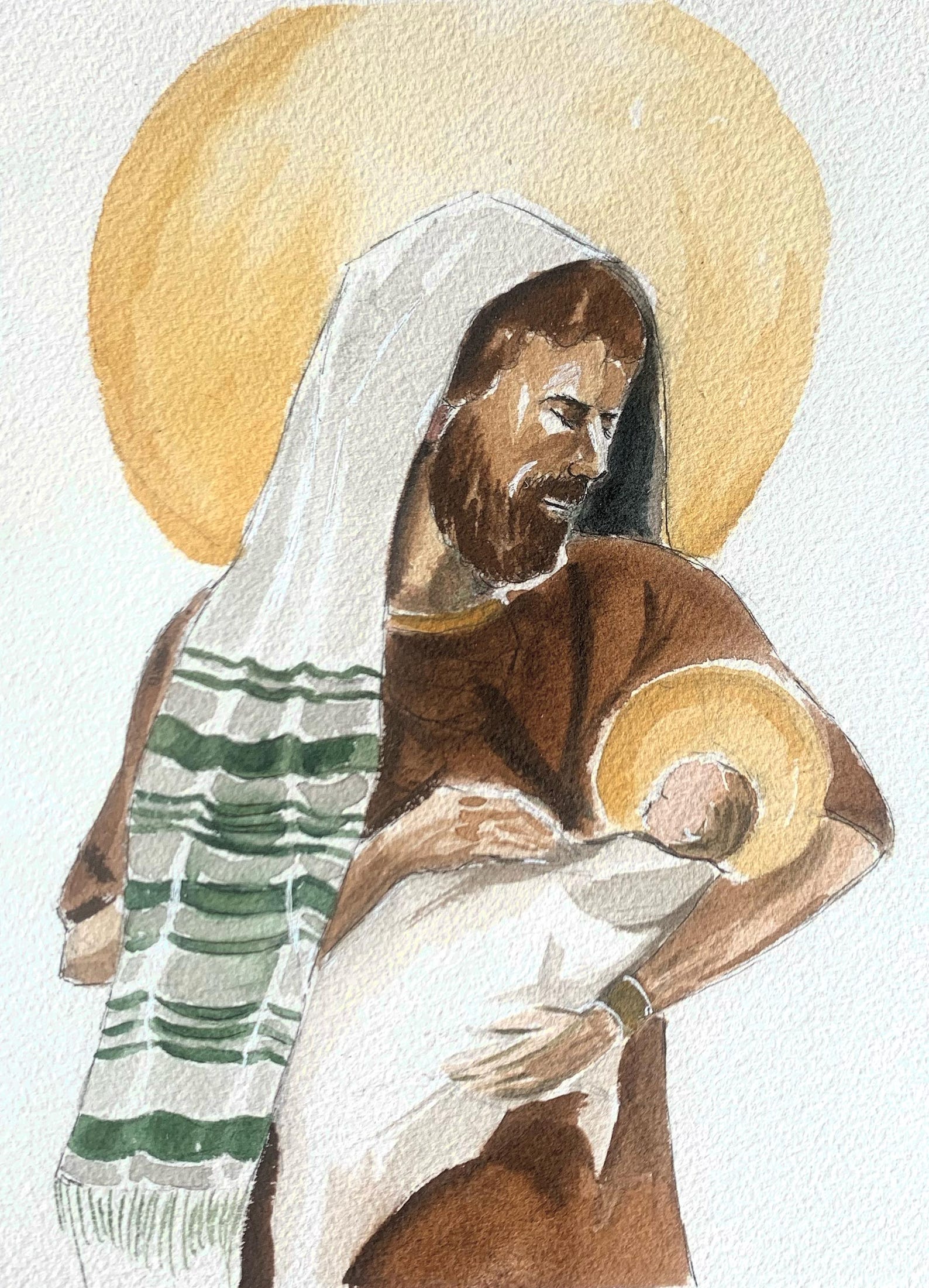 St. Joseph Watercolor Painting Print/ St. Joseph / Catholic Art ...