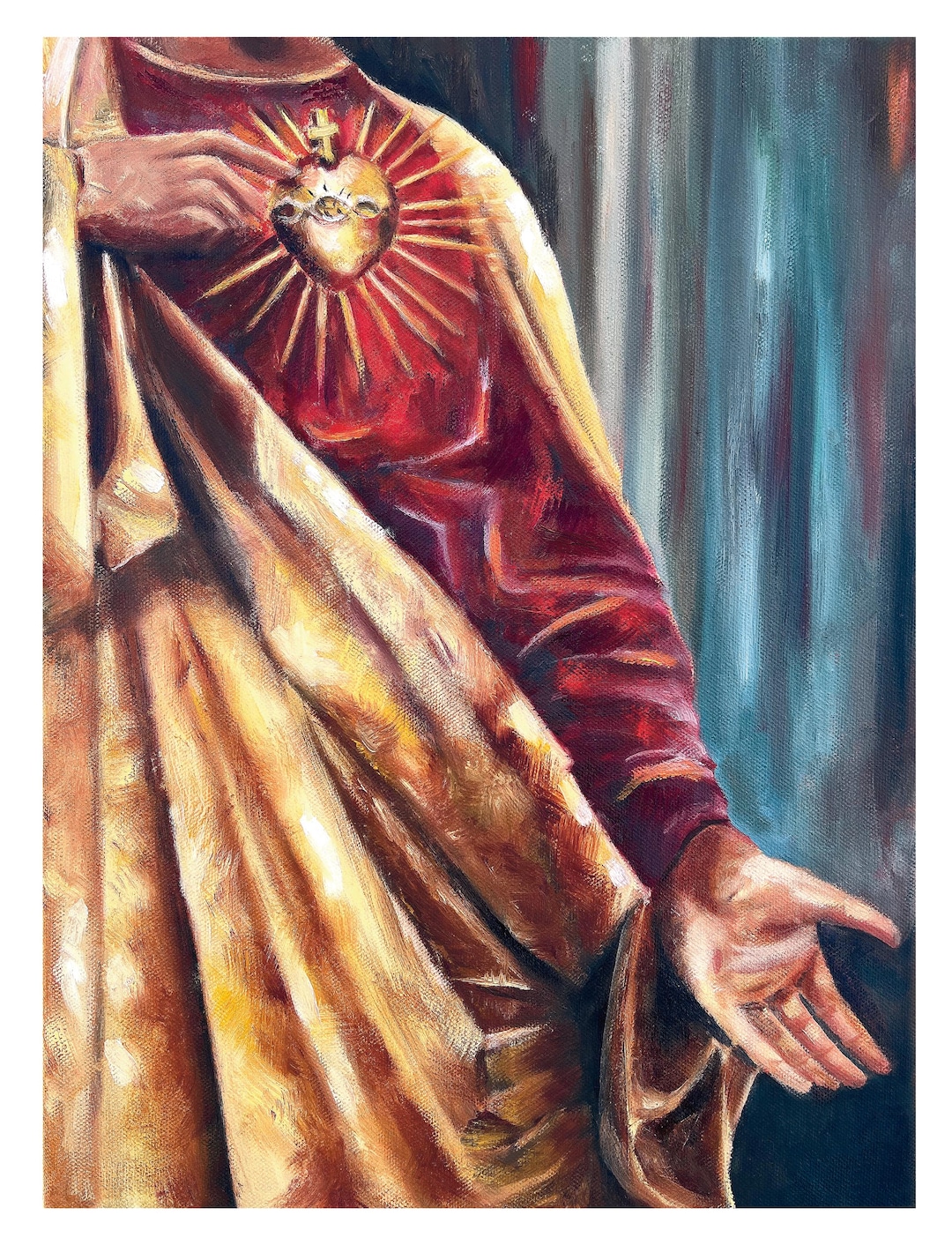 Sacred Heart Fine Art Print / Divine Mercy / Jesus / Catholicism ...