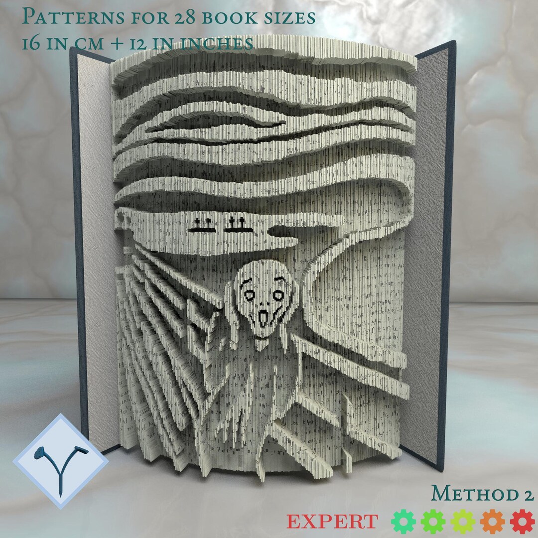 Painting E Munch - the Scream: DIY Cut & Fold Art, Book Folding Pattern ...