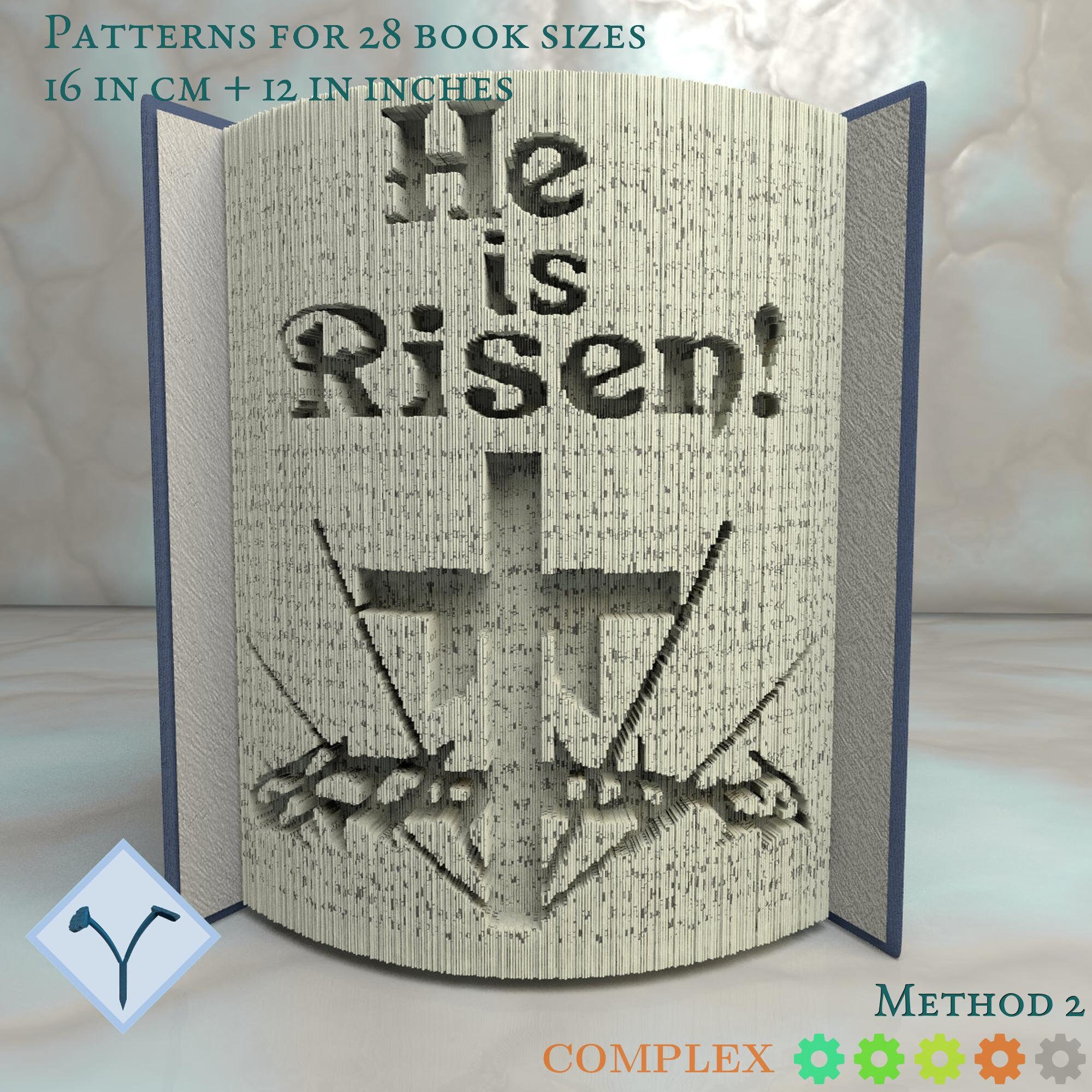 Pascha He is Risen: Book Folding Pattern Instruction DIY | Etsy