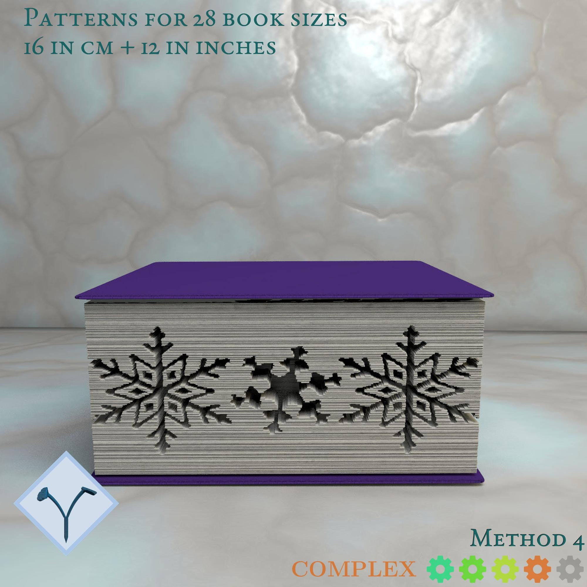 Snowflakes Winter Decor: Book Folding Pattern Instruction | Etsy