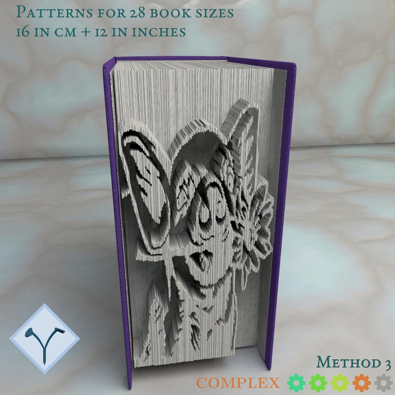 Pig and Flower: Book Folding Pattern Instruction DIY Folded - Etsy