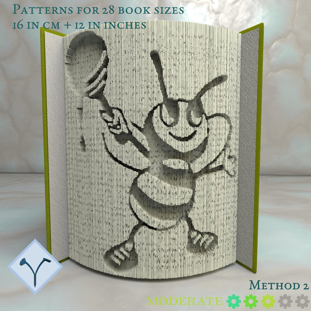 Cartoon Bee: DIY Cut & Fold Art, Book Folding Pattern and Instructions ...