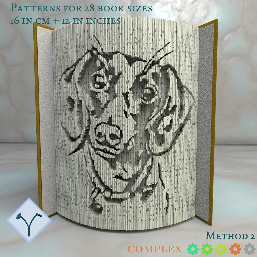 Dog Dachshund: Book Folding Pattern, Instruction DIY Folded Book Art ...