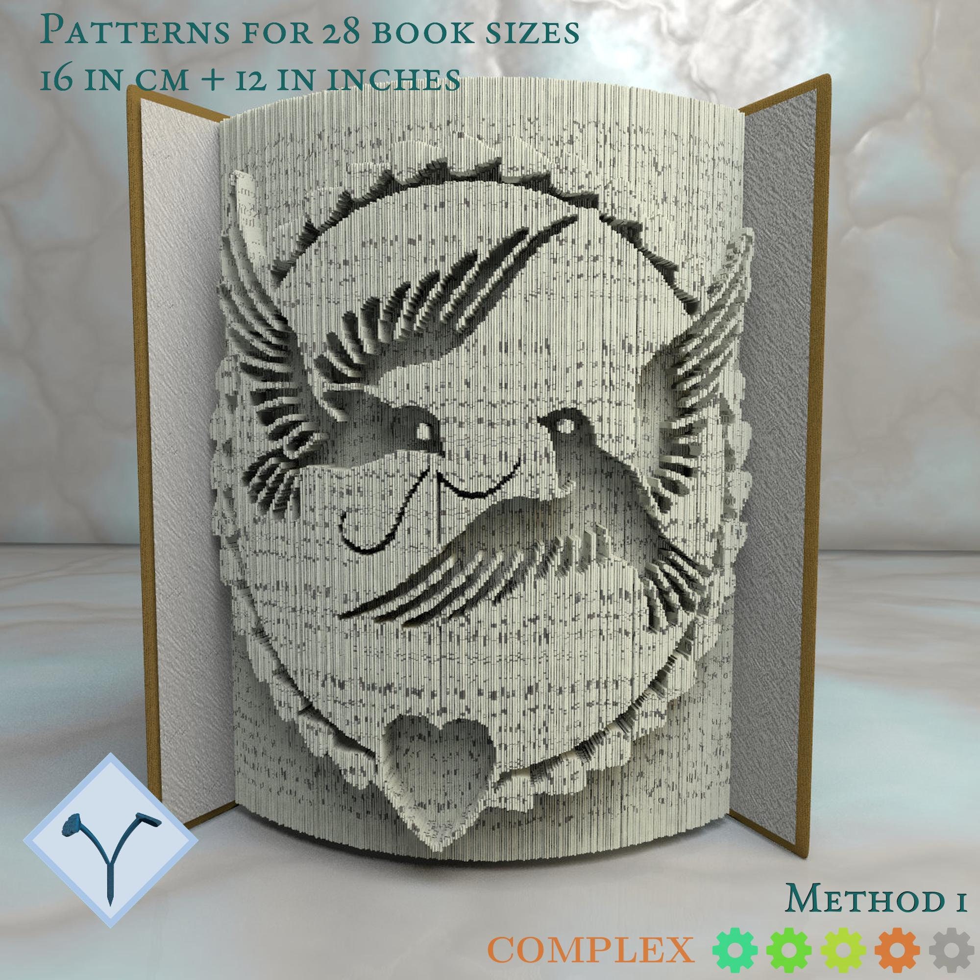 Wedding Doves: Book Folding Pattern Instruction DIY Folded - Etsy