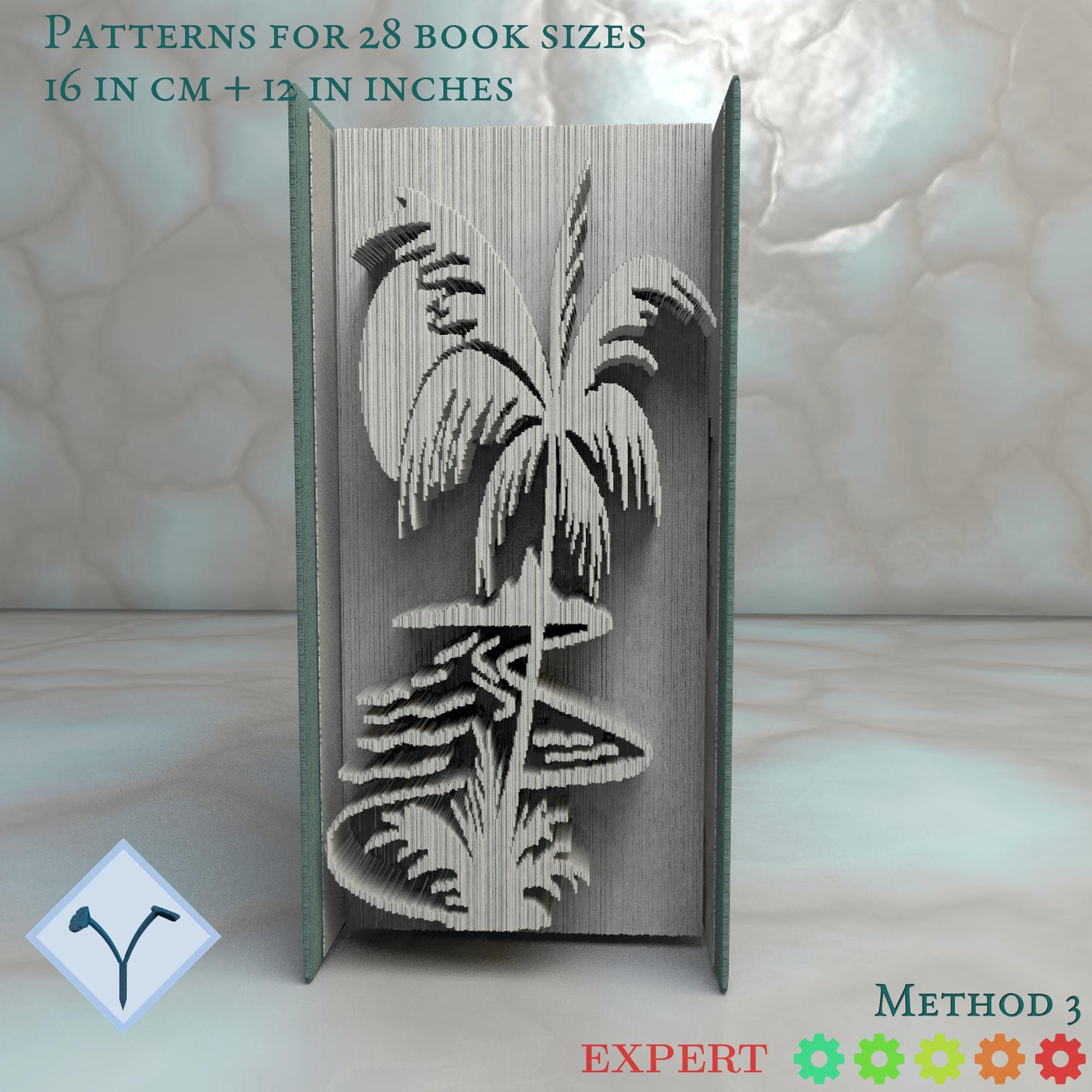 Landscape Palm Tree Beach: Book Folding Pattern Instruction - Etsy