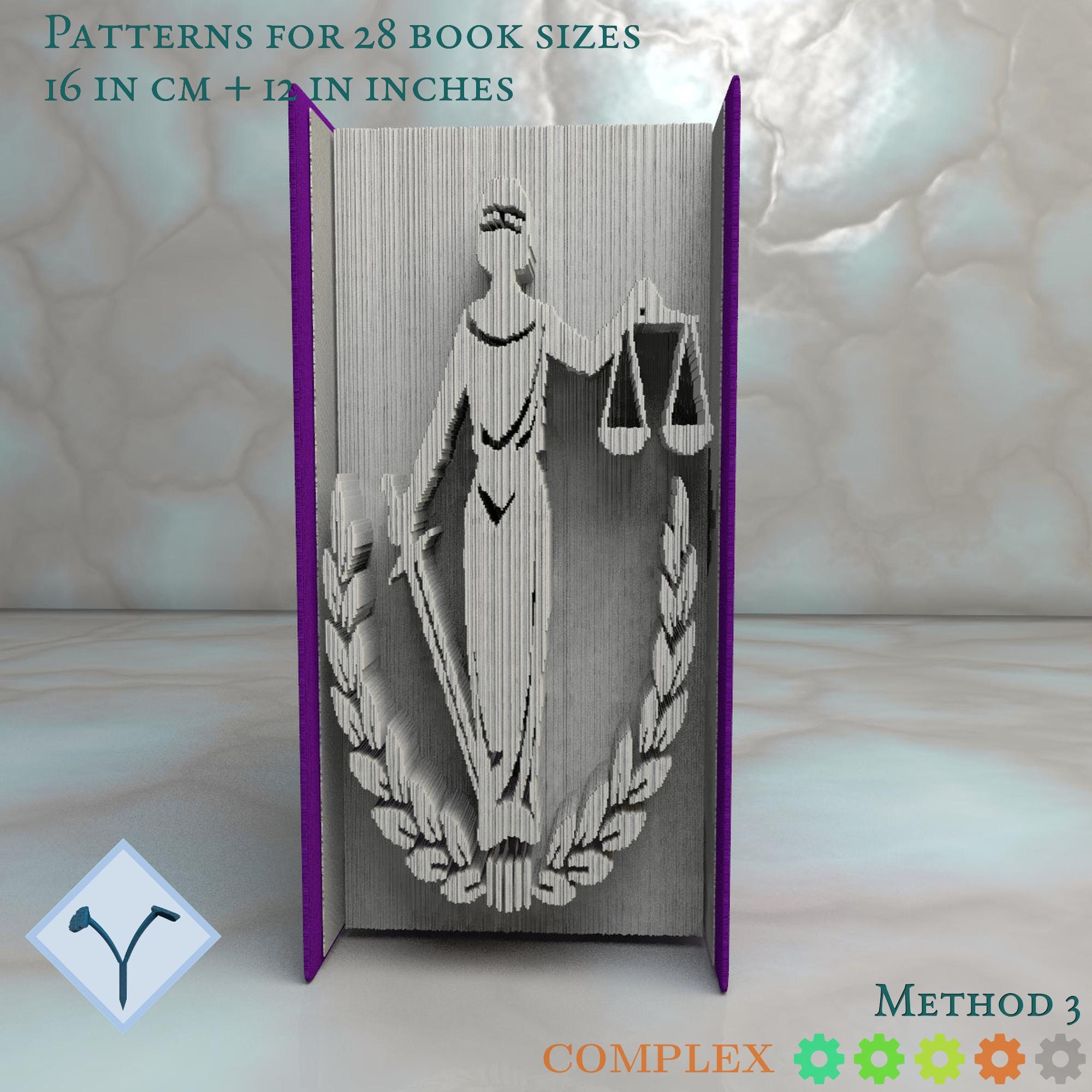 Law - Lady Justice: DIY Cut & Fold Art, Book Folding Pattern and ...