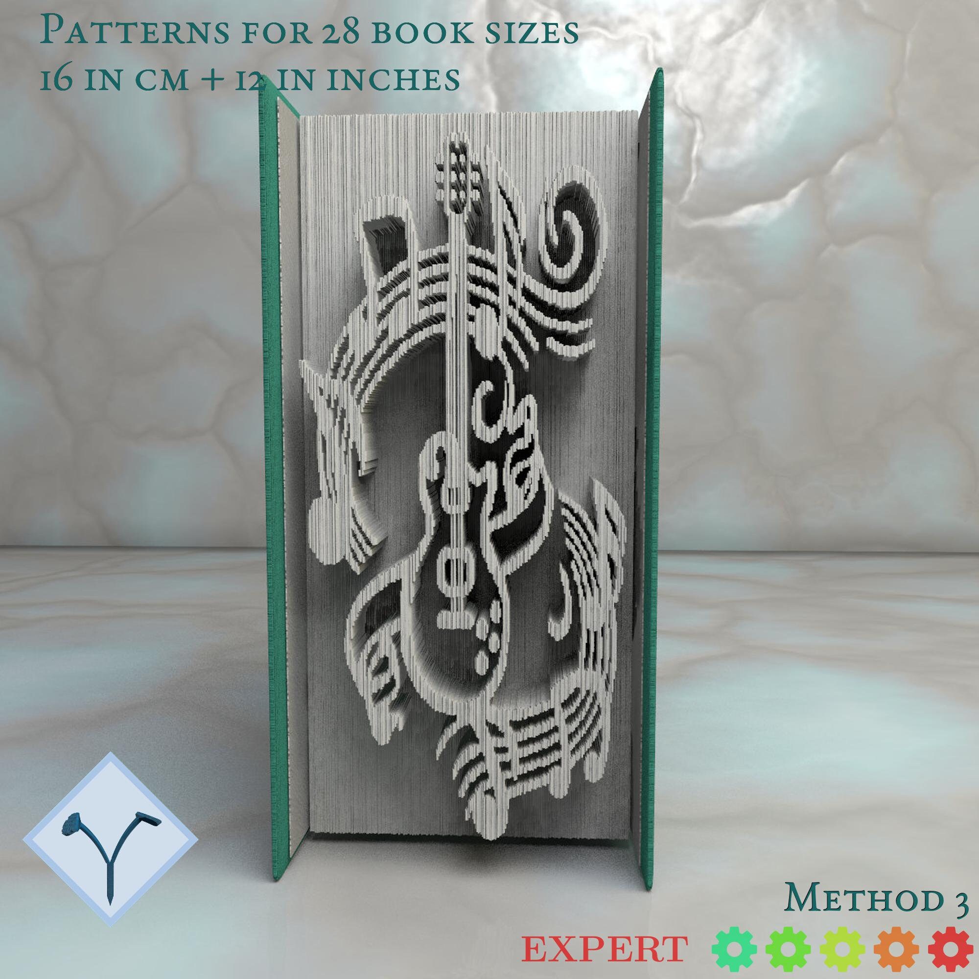 Guitar Musical Notes: Book Folding Pattern Instruction DIY - Etsy