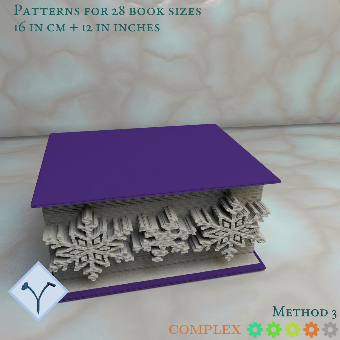 Snowflakes Winter Decor: Book Folding Pattern Instruction | Etsy