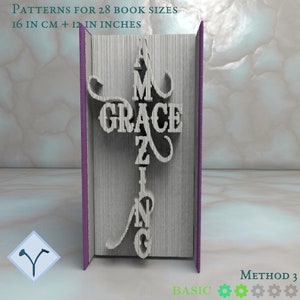 Amazing Grace Book Folding Art Pattern – DIY Cross Design (PDF) - Etsy