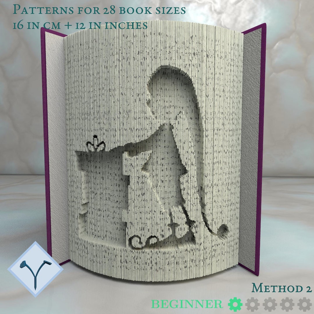 Christmas Elf: Book Folding Pattern, Instruction DIY Folded Book Art ...