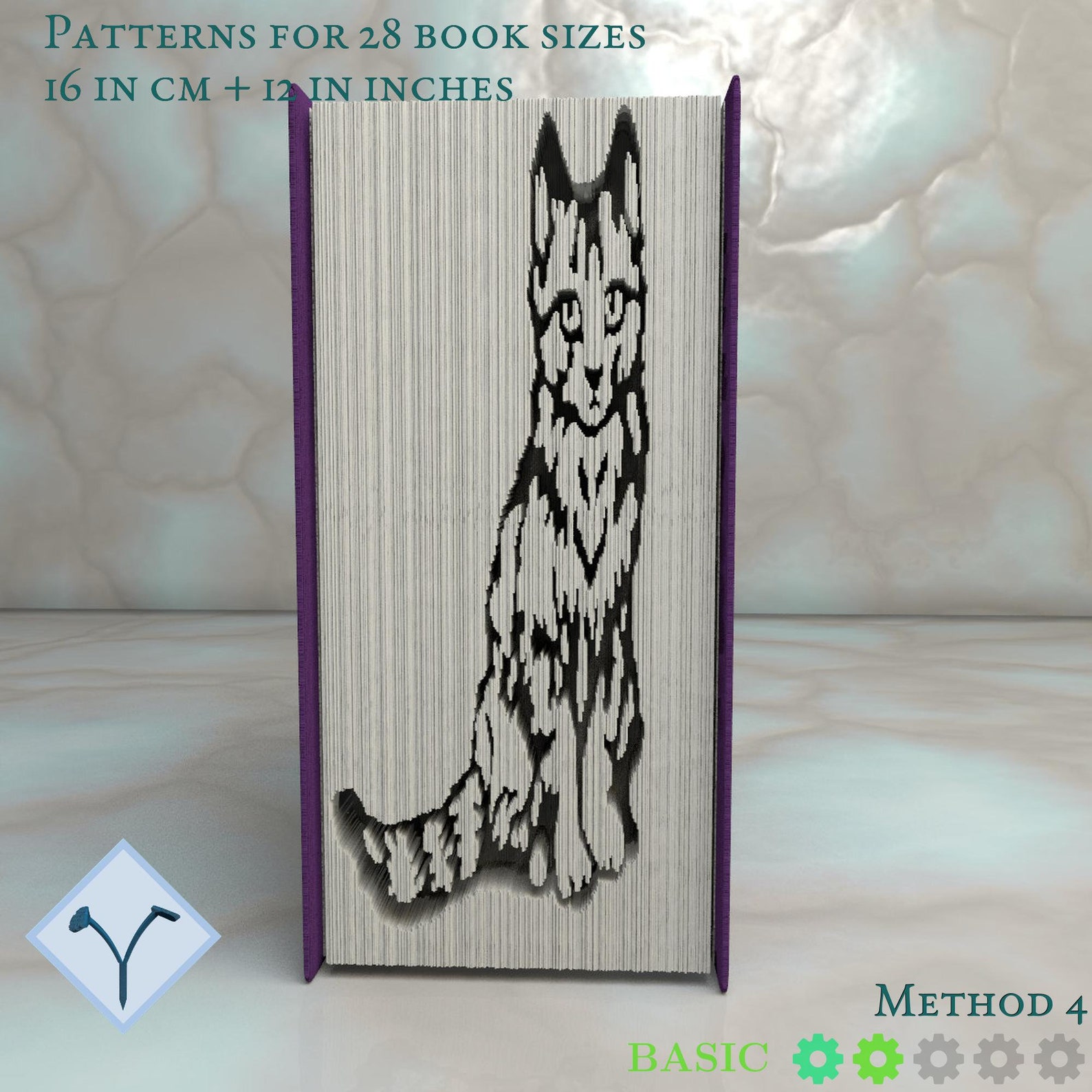 Cute Cat: Book Folding Pattern Instruction DIY Folded Book | Etsy