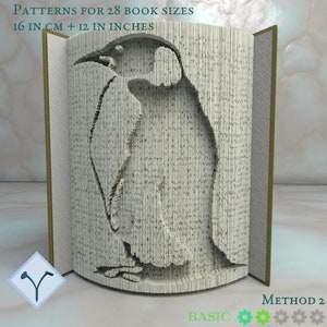 Emperor Penguin: Book Folding Pattern, Instruction DIY Folded Book Art ...