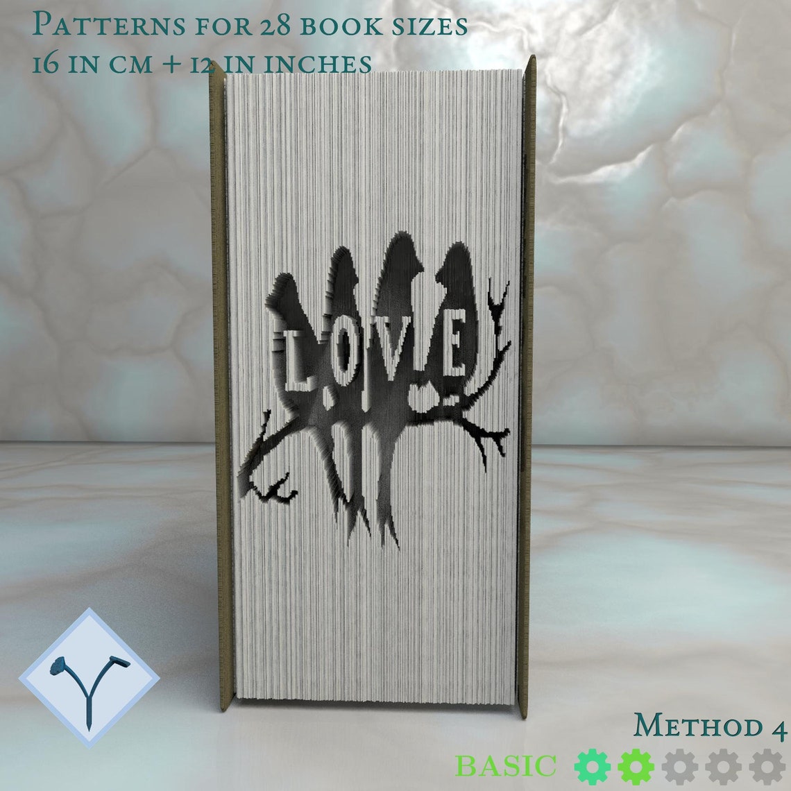 Love Birds: Book Folding Pattern Instruction DIY Folded - Etsy