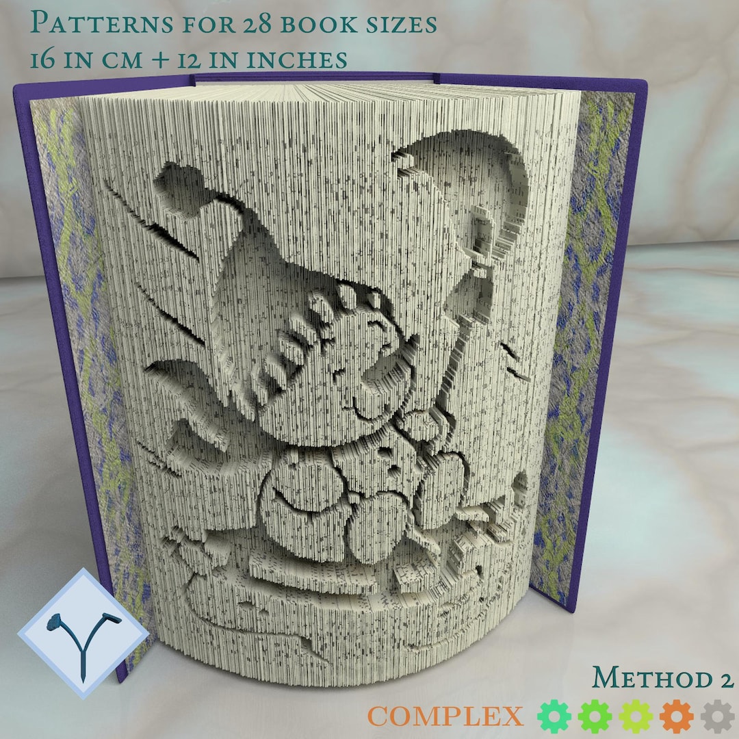 Snowman on Sledge: Book Folding Pattern, Instruction DIY Folded Book ...