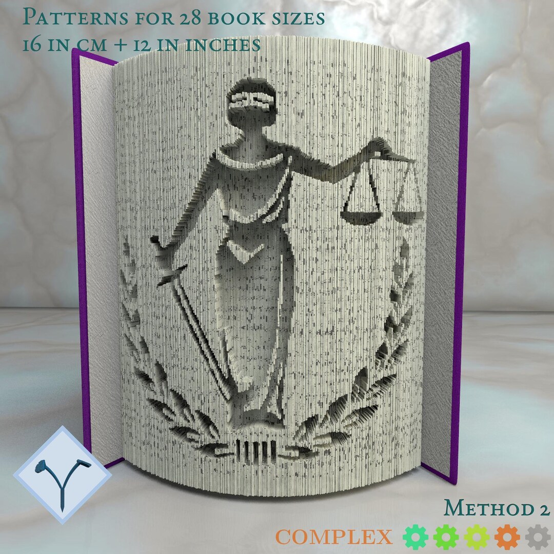 Law - Lady Justice: DIY Cut & Fold Art, Book Folding Pattern and ...