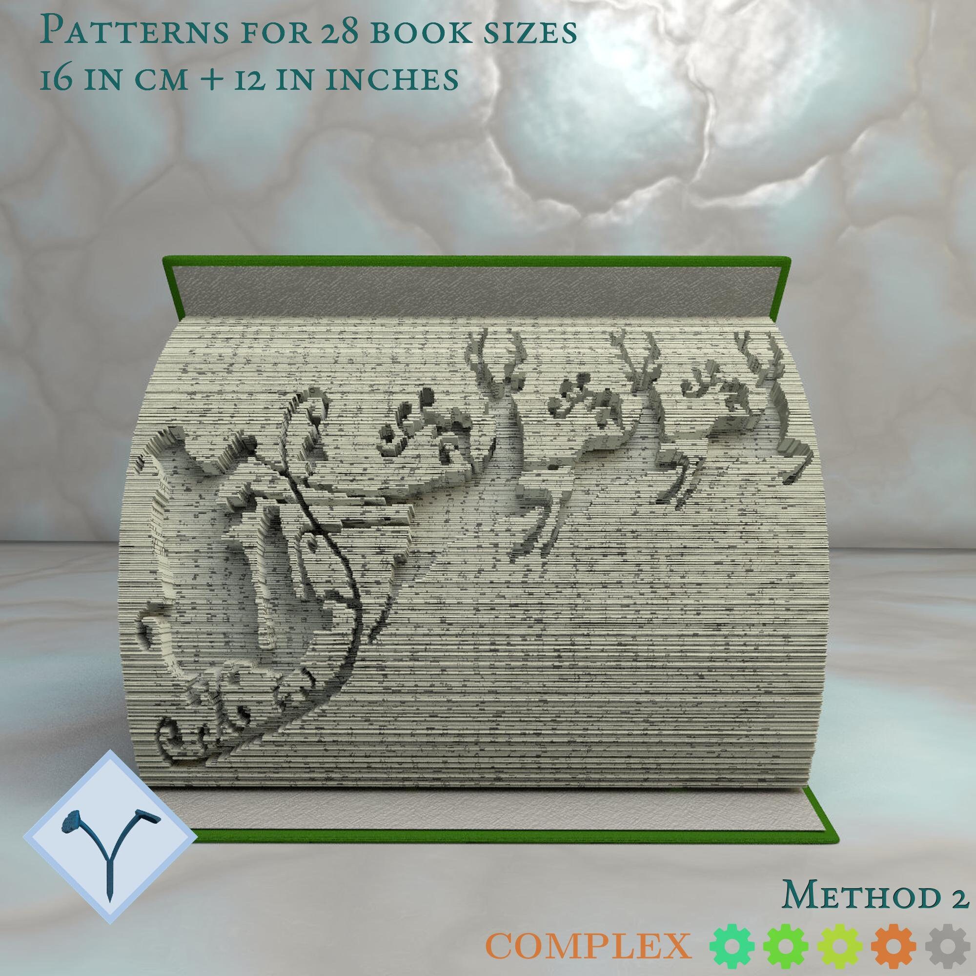 Reindeer Santa Claus: Book Folding Pattern Instruction DIY - Etsy Canada